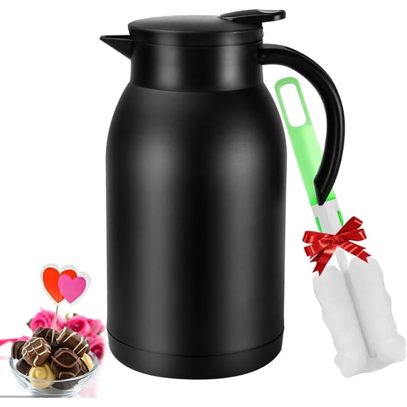 Stainless Steel Thermal Coffee Carafe Dispenser, 40oz Unbreakable ...