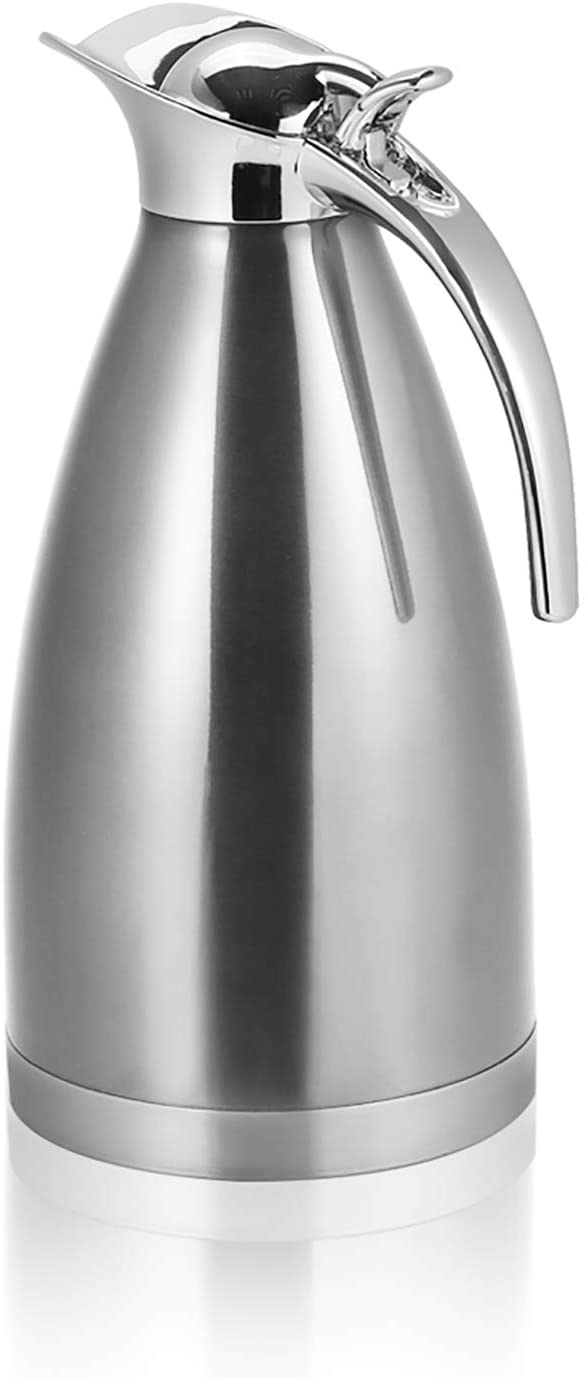 Stainless Steel Thermal Coffee Carafe with Lid/Double Walled Vacuum ...