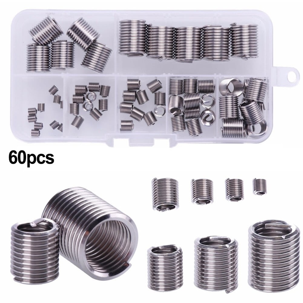 Stainless Steel Thread Repair Kit 60pcs Helicoil Set M3 to M12 Self ...