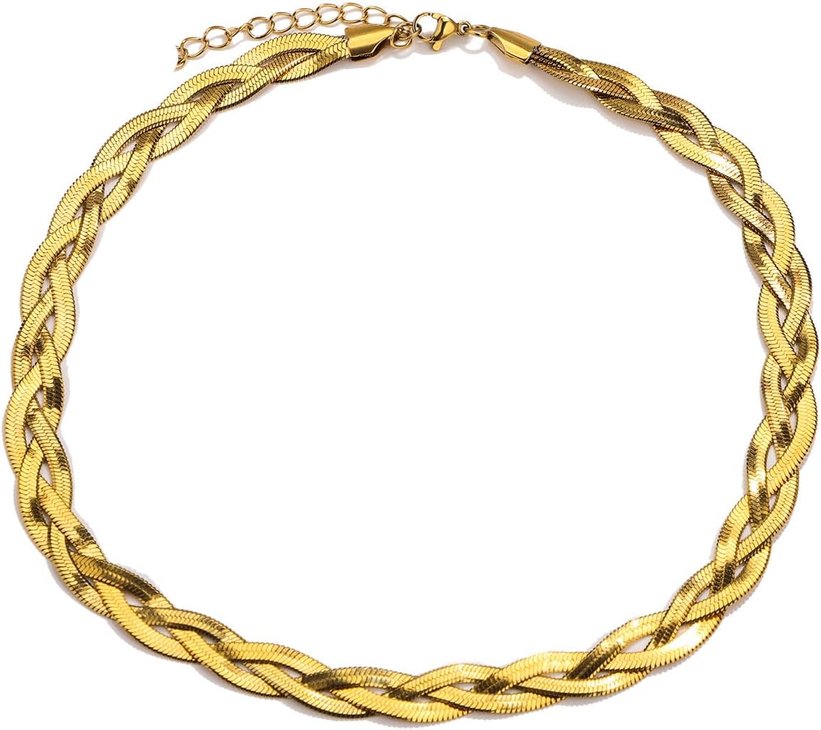 Stainless Steel Three Layers Curb Cuban Snake Style Chain Statement ...