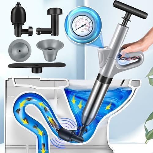 Stainless Steel Toilet , Air Drain Blaster, Drain Clog Remover Tool ...