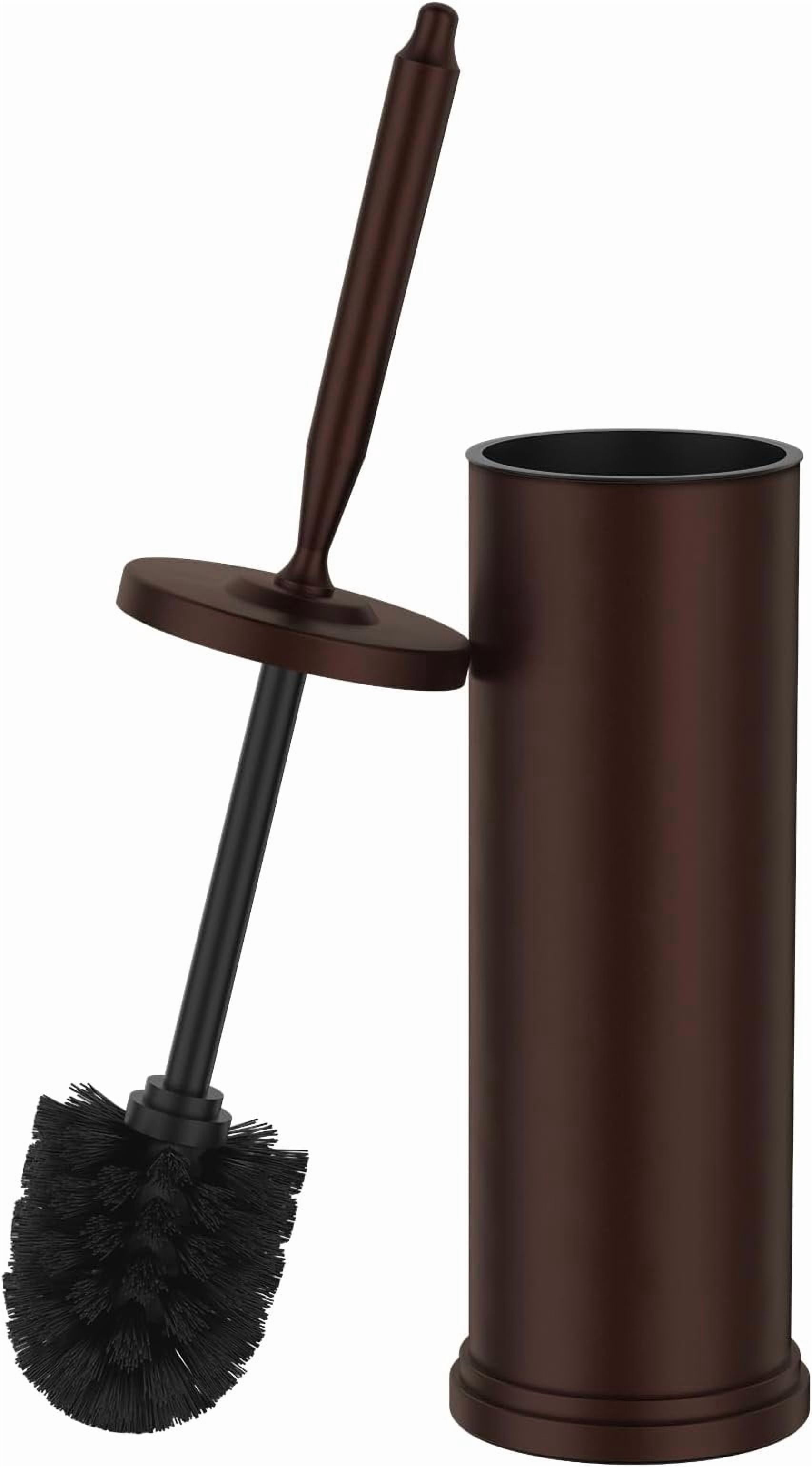 Stainless Steel Toilet Brush and Holder Set : Weighted Base, Removable ...