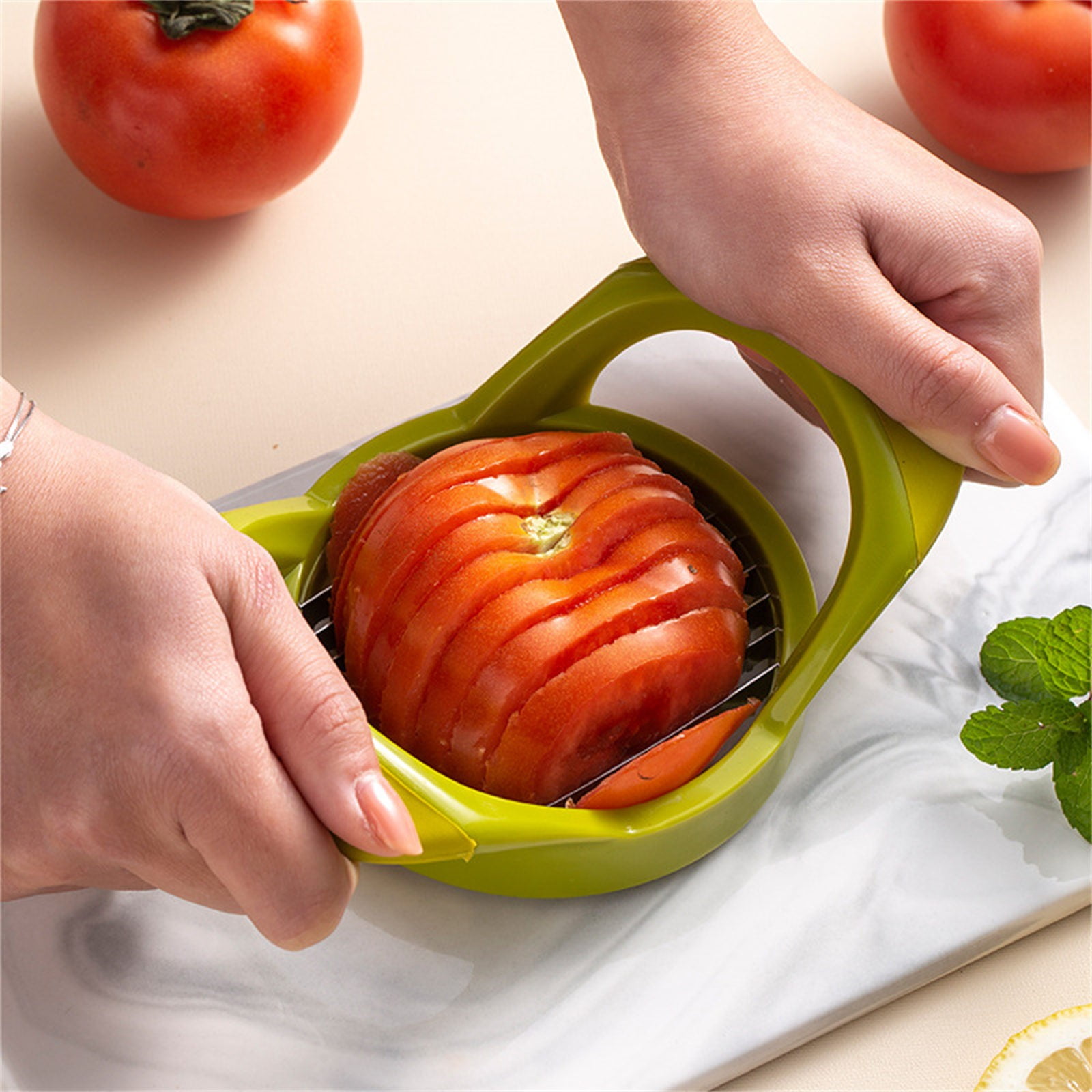 Stainless Steel Tomato & Potato Cutter – Multifunctional Fruit ...