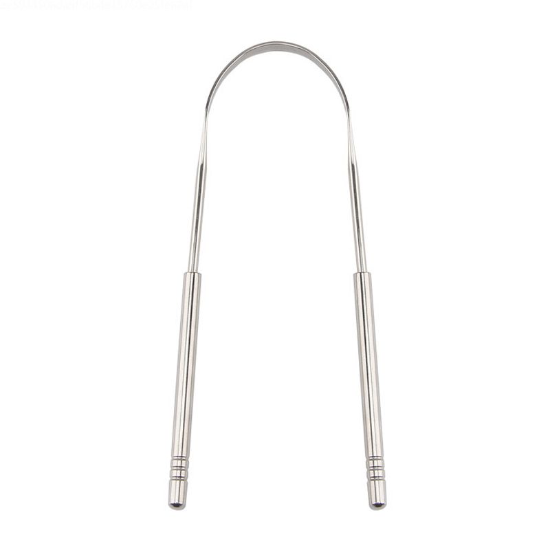 Stainless Steel Tongue Scraper Cleaner Fresh Breath Cleaning Coated ...
