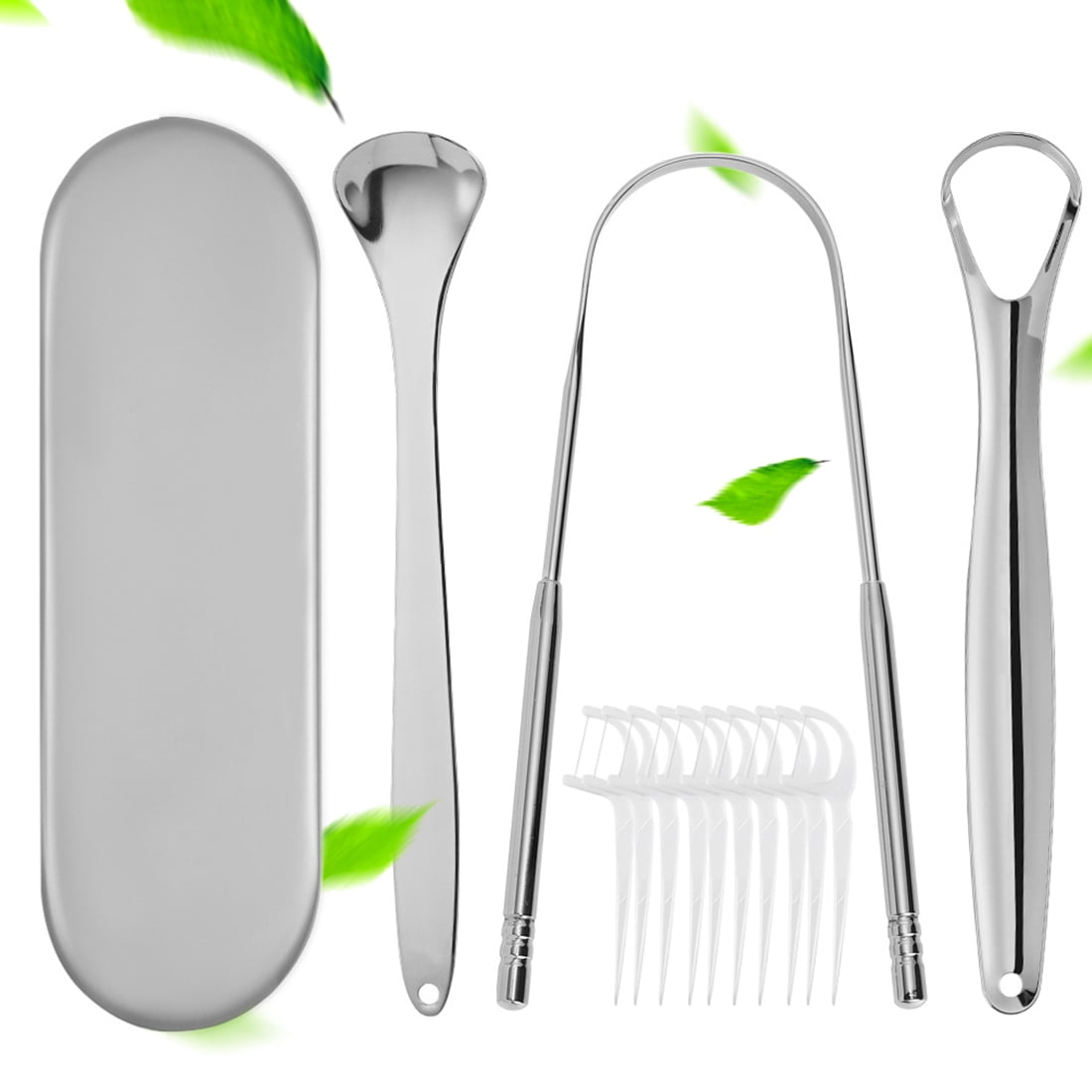 Walmart Stainless Steel Tongue Scrapers Kit (4 Pack) - Professional ...