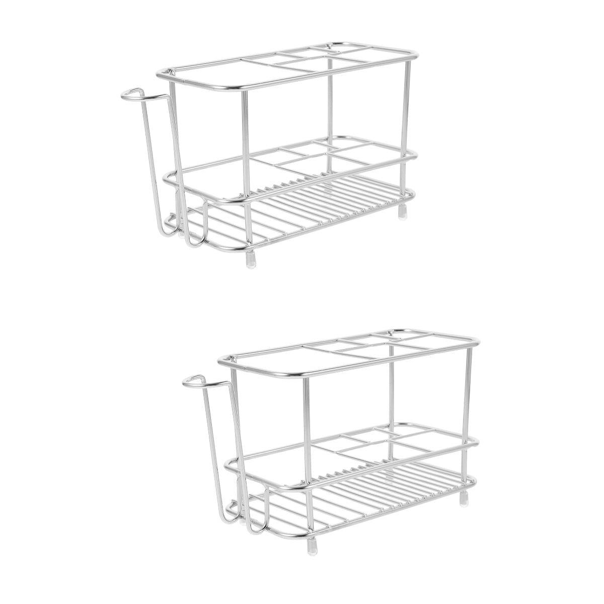 Stainless Steel Toothbrush Holder 2 Count Metal Toothbrushes Toothpaste ...