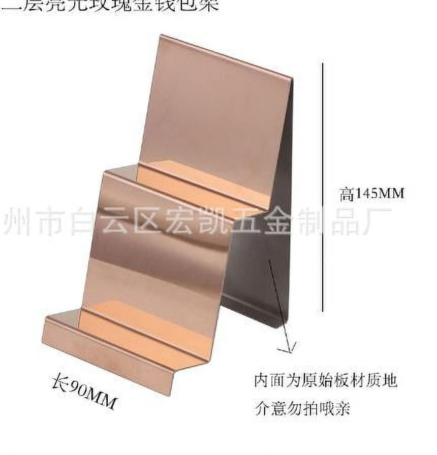 Stainless Steel Trapezoidal Handbag Wallet Display Stand with Two Tier ...