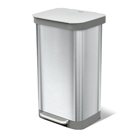 Stainless Steel Trash Can 20 Gallon - Large Kitchen Garbage Bin with ...