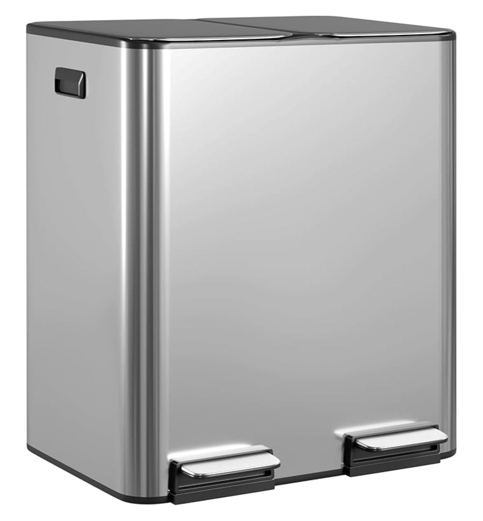Stainless Steel Trash Can 60 Liter, 16 Gallon Step Can - 2x30L ...