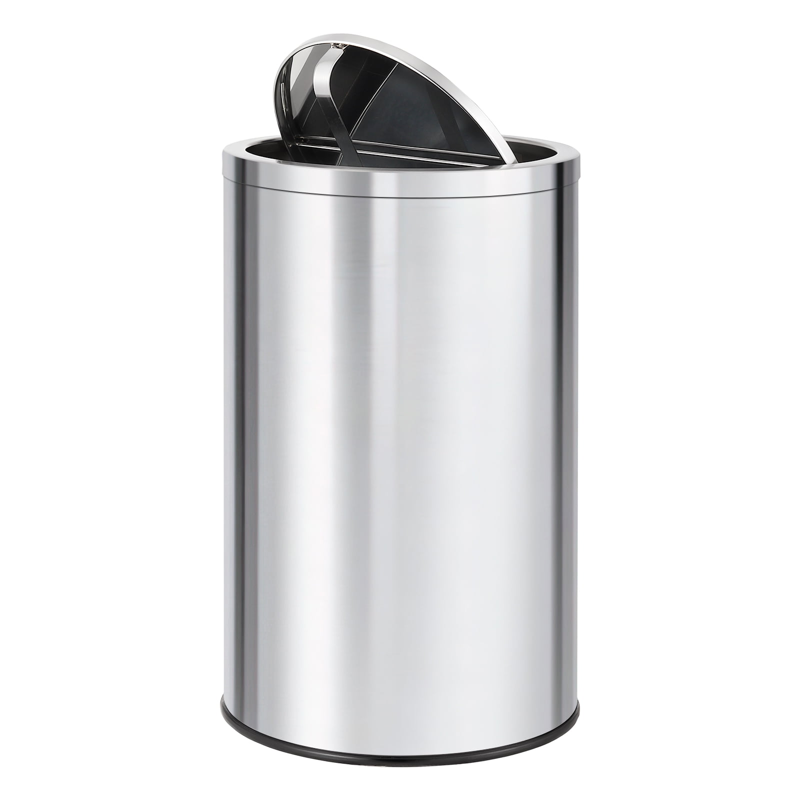 Stainless Steel Trash Can with Lid, Swing Top Garbage Can with ...