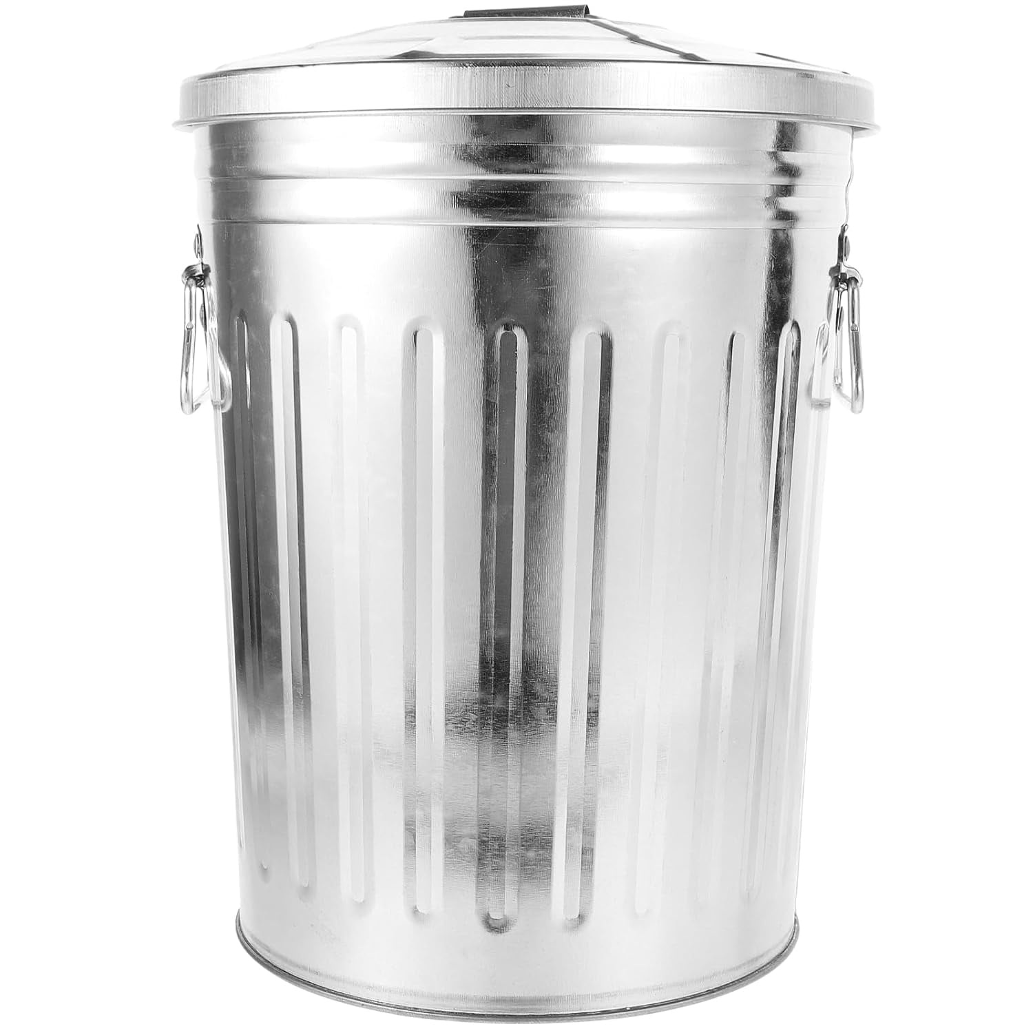 Stainless Steel Trash Cans with Lids, 8L Outdoor Dog Poop Garbage Can ...