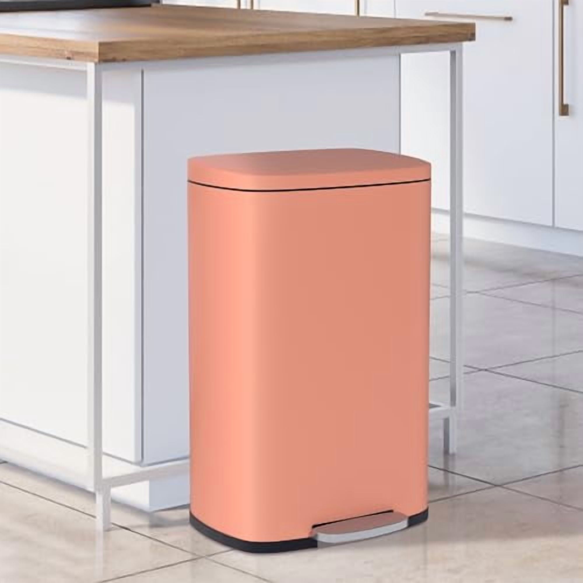 Stainless Steel Trash can 13 Gallon Kitchen Trash Can, Tall Kitchen ...