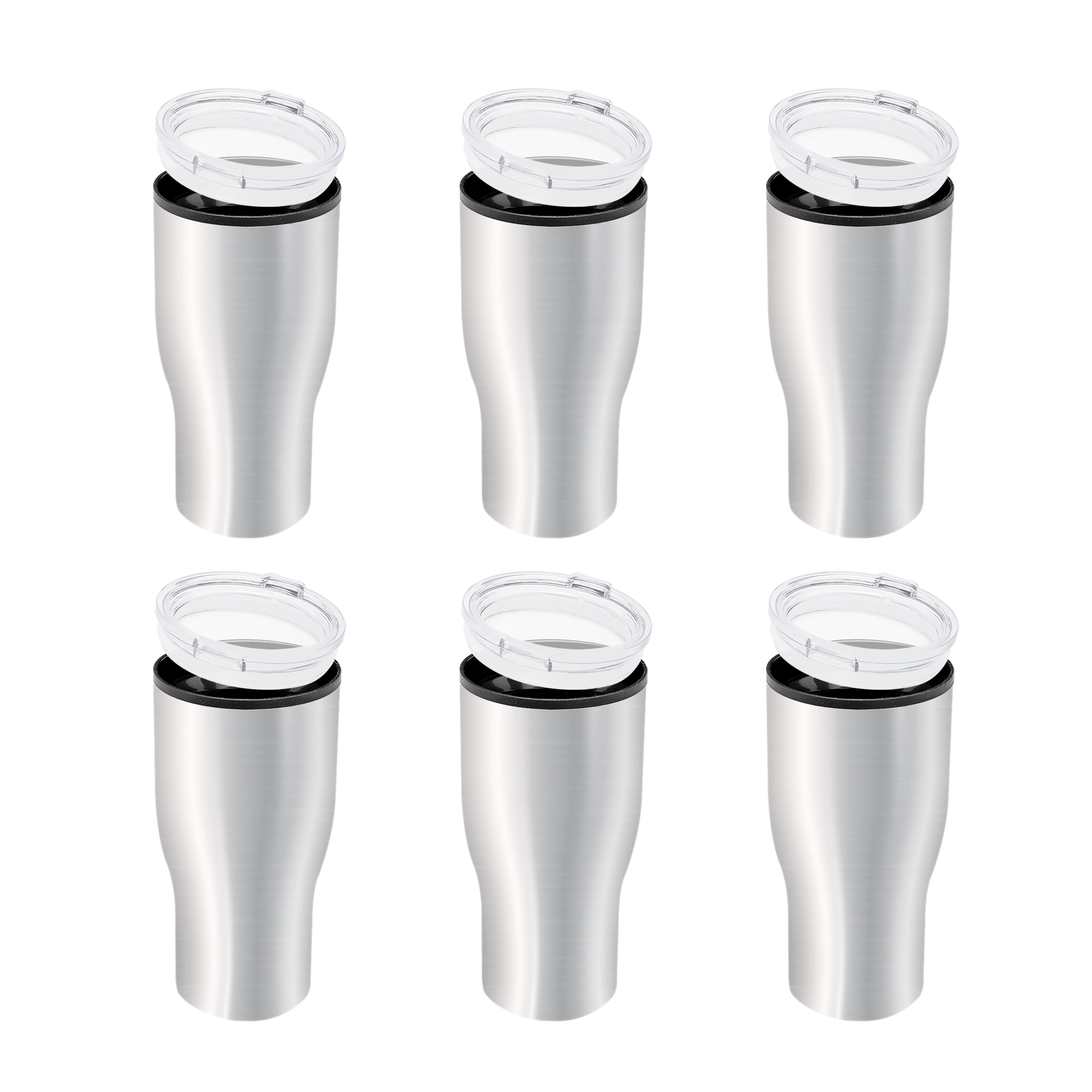 Stainless Steel Travel Mugs by Challenger 28 oz. Set of 6, Bulk Pack ...