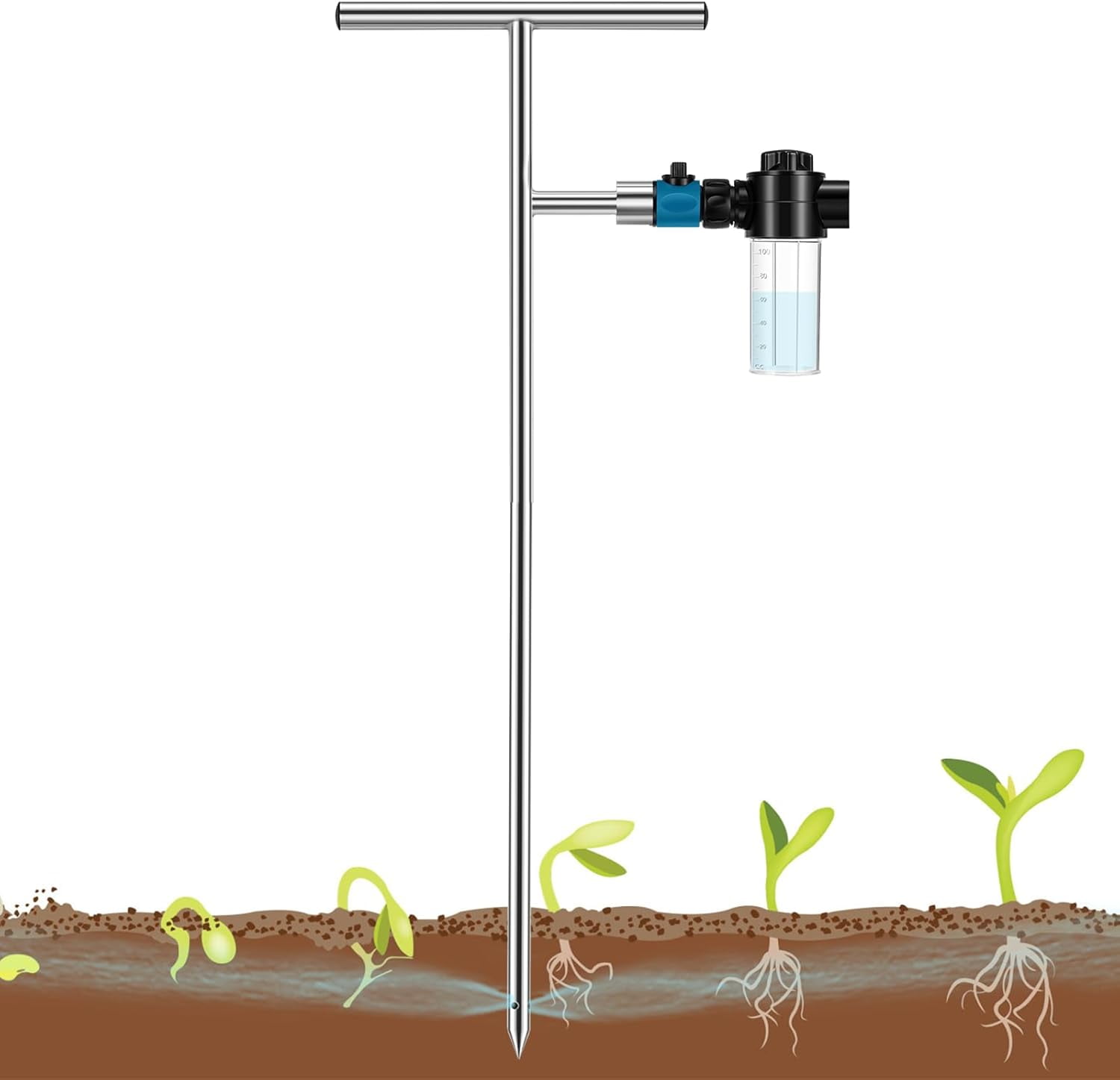 Stainless Steel Tree Watering Spike with Fertilizer Bottle for Plants ...