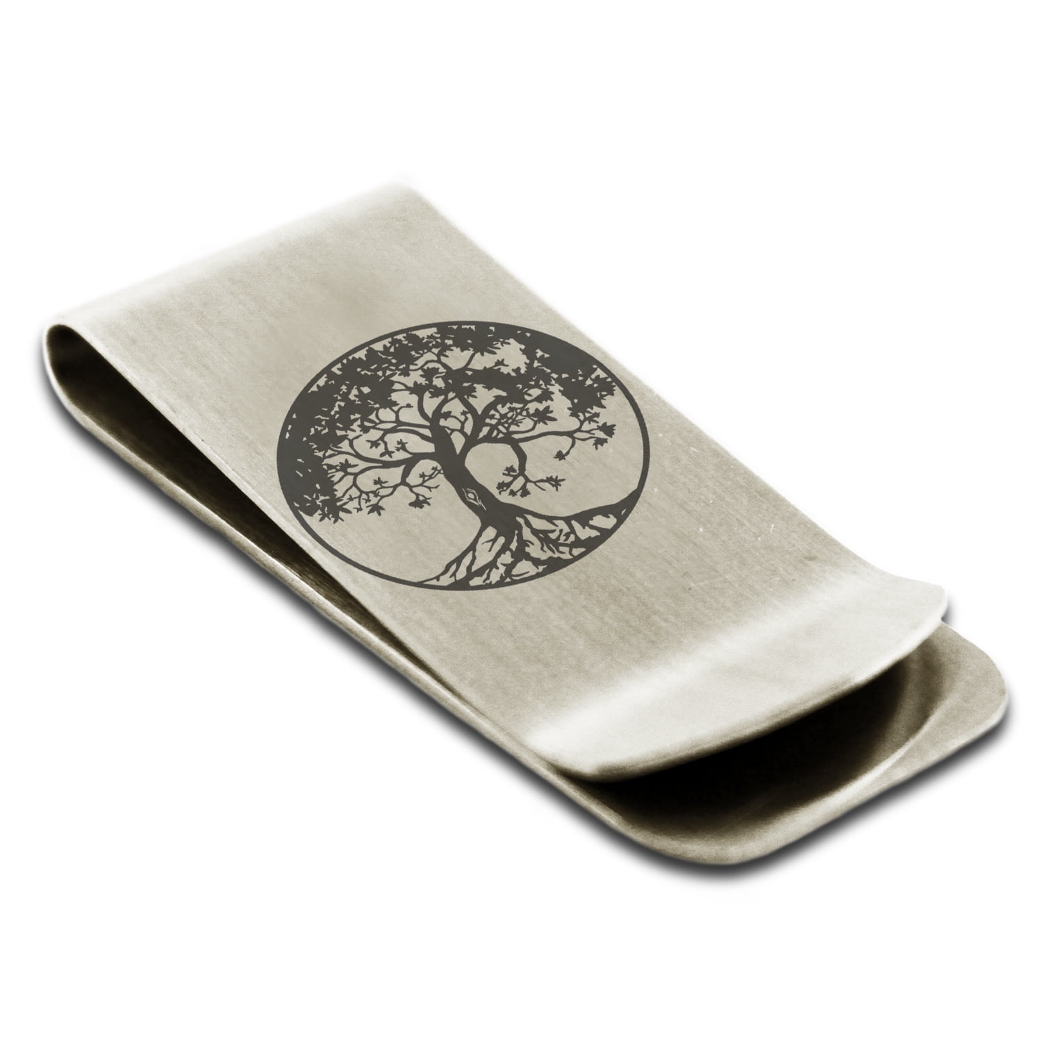 Tioneer Stainless Steel Tree of Life Engraved Money Clip Holder ...