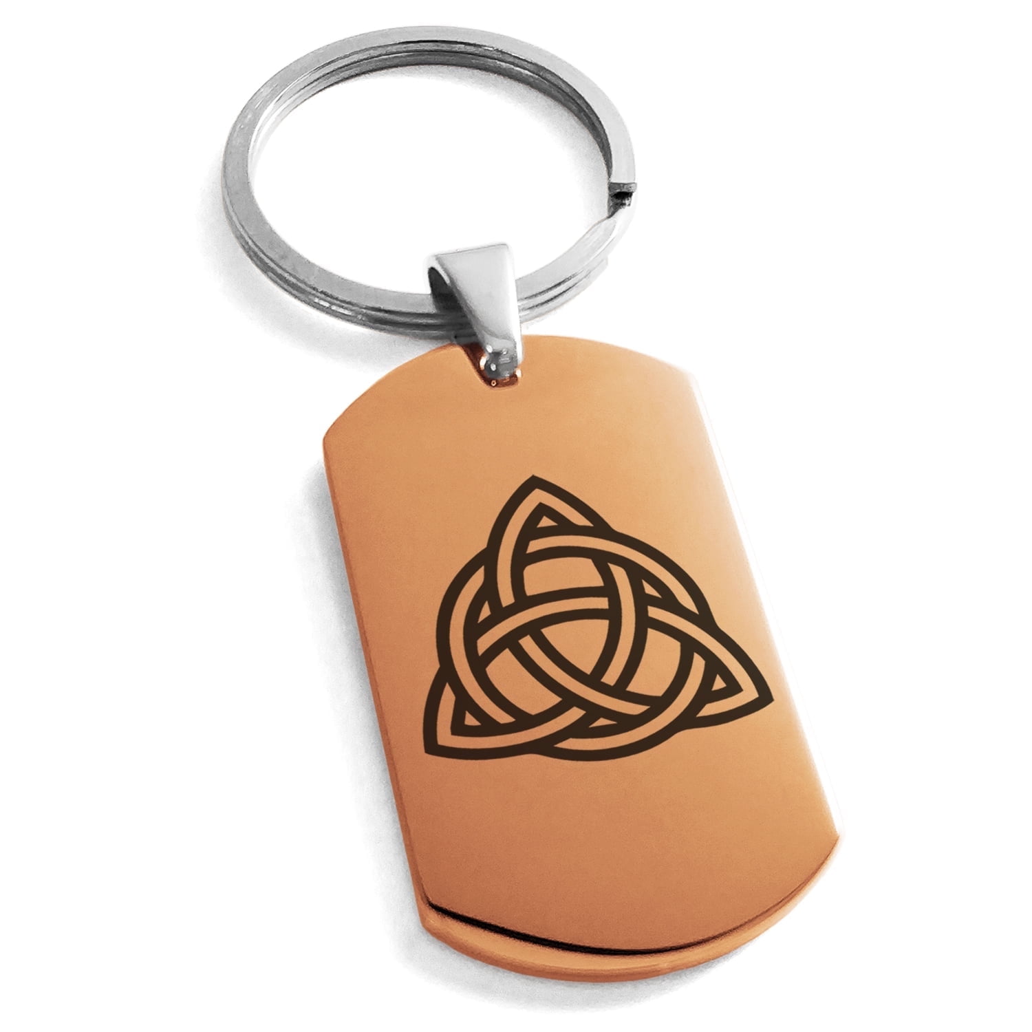 Tioneer Stainless Steel Triquetra Holy Trinity Engraved Dog Tag ...