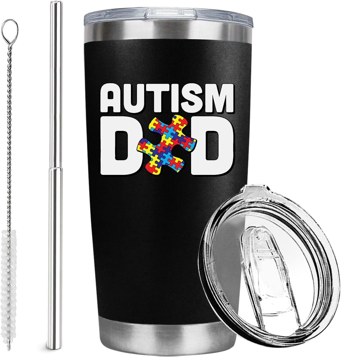 Stainless Steel Tumbler Autism Speaks Walk Autism Dad Insulated Travel ...