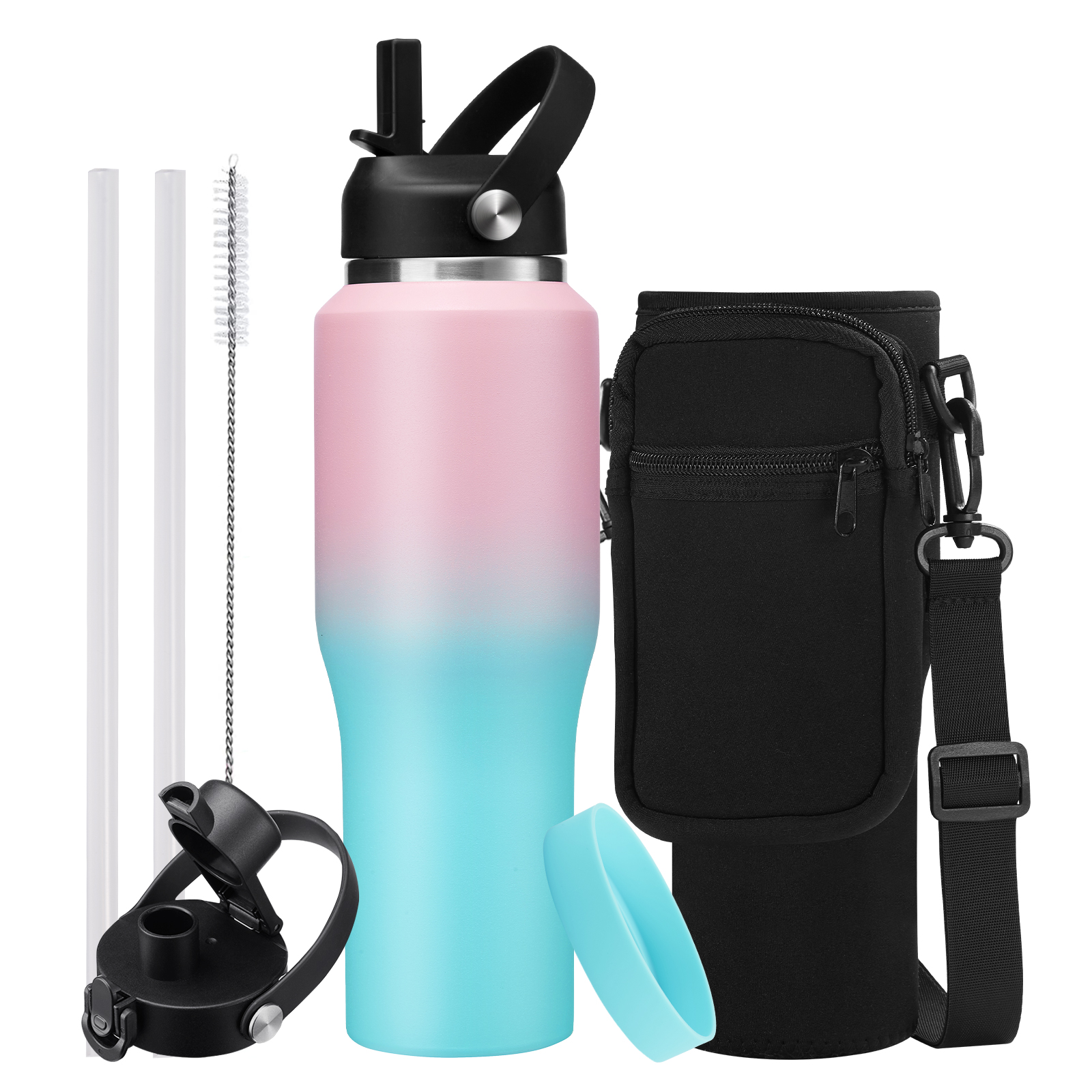 Igloo 36 Ounce Swift Silicone Straw Bottle - Walmart.com