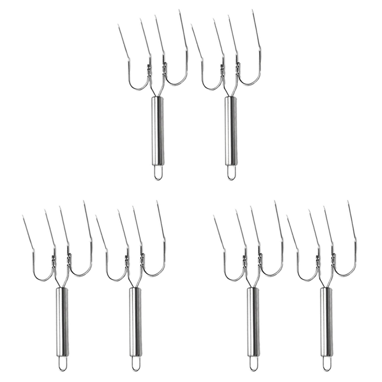 Stainless Steel Turkey and Roast Forks - Four-Prong Meat Lifters for ...