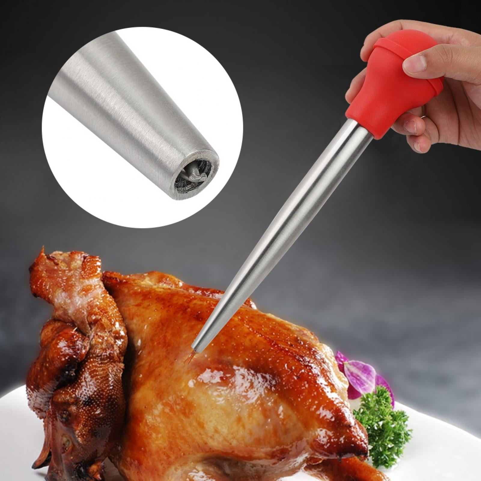 Stainless Steel Turkey Tool Marinade Seasoning Injector Kitchen Flavour ...