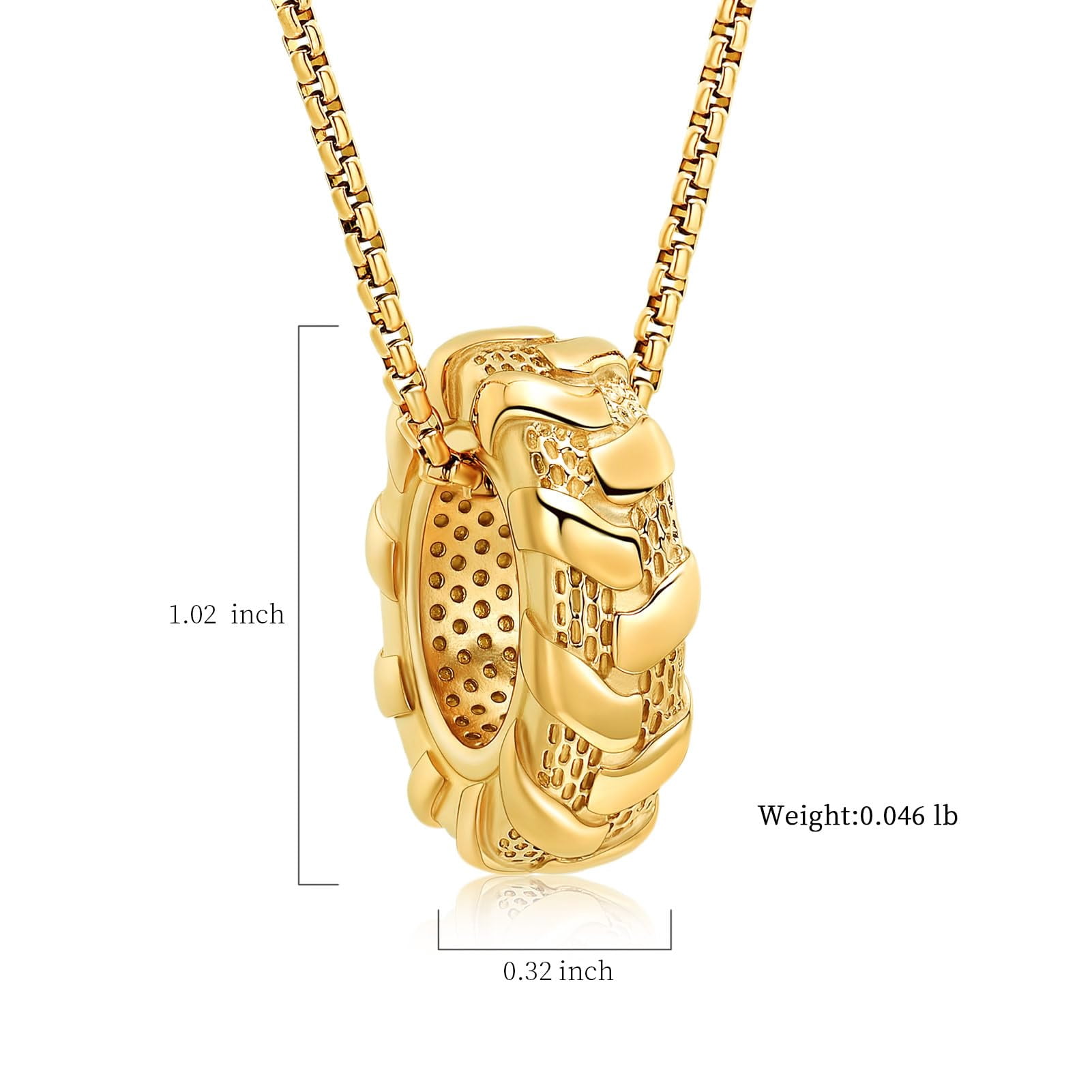 Stainless Steel Tyre Pendant Necklace Urns for Cremation Ashes Keepsake ...