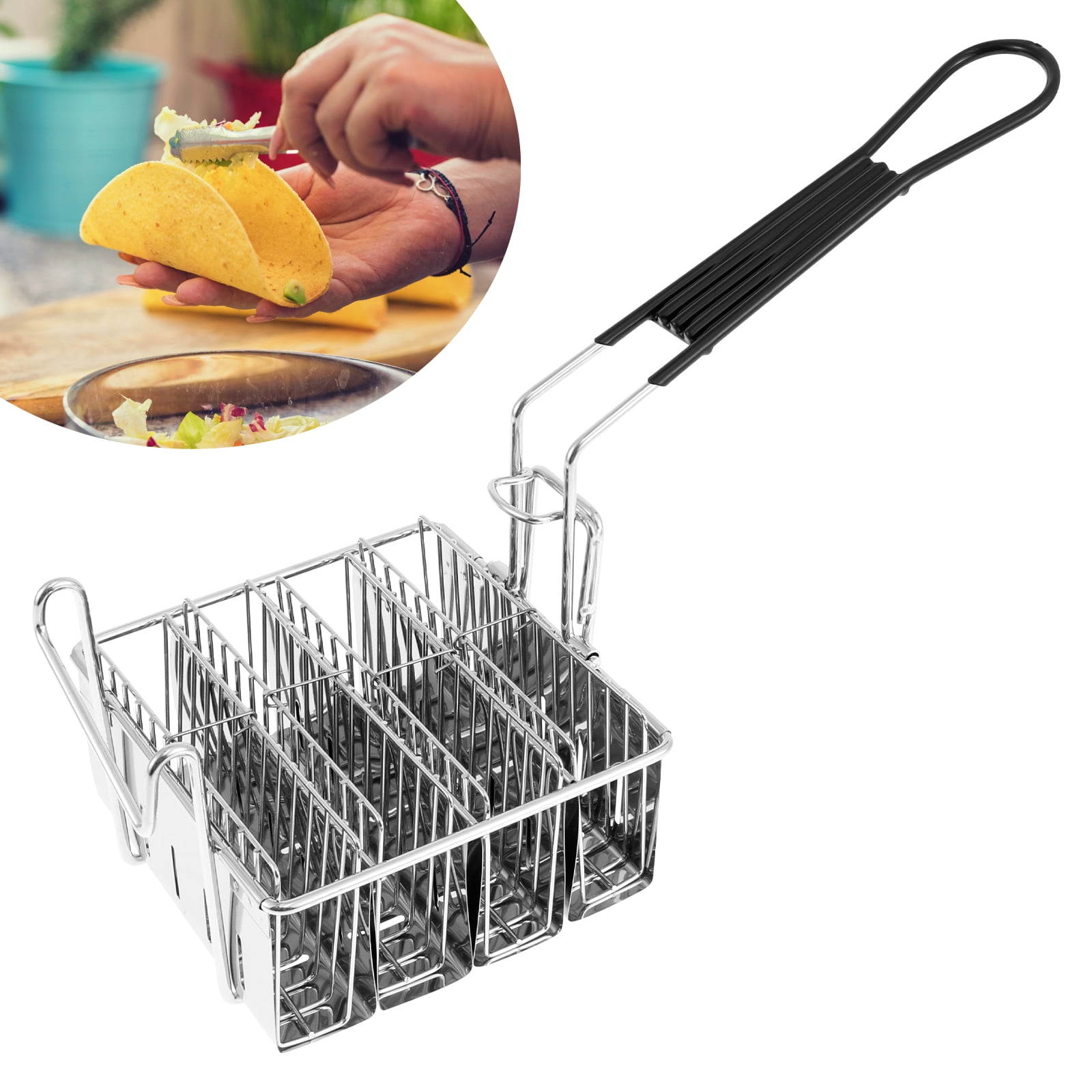 Stainless Steel U Shape Taco Fryer Basket Dishwasher Safe Rust Proof ...