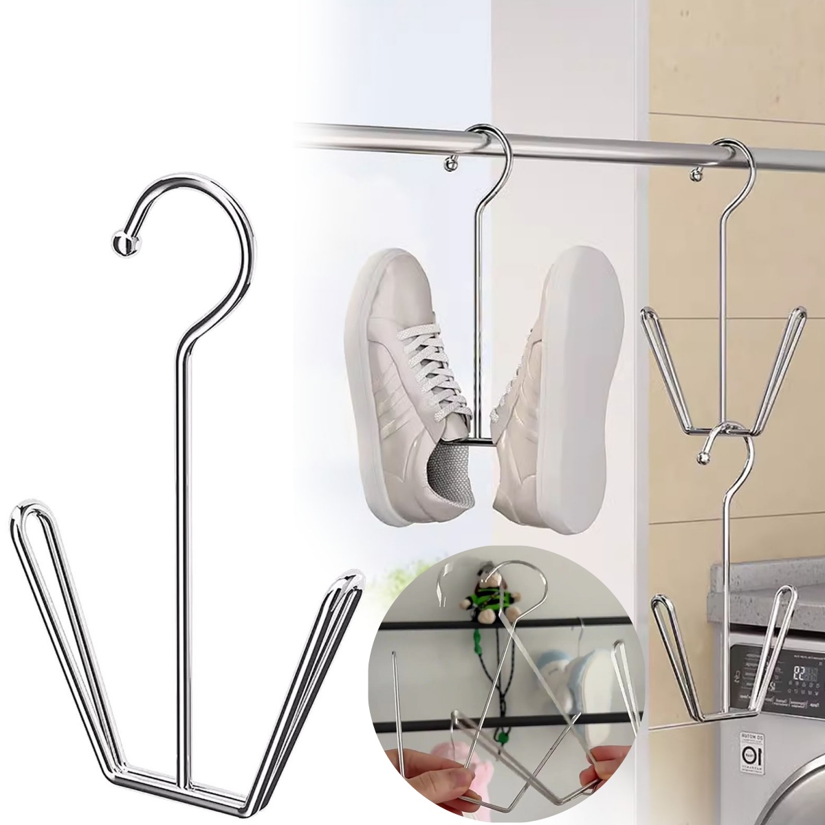 Stainless Steel U-Shaped Shoes Drying Rack,Stainless Steel Shoes Hanger ...