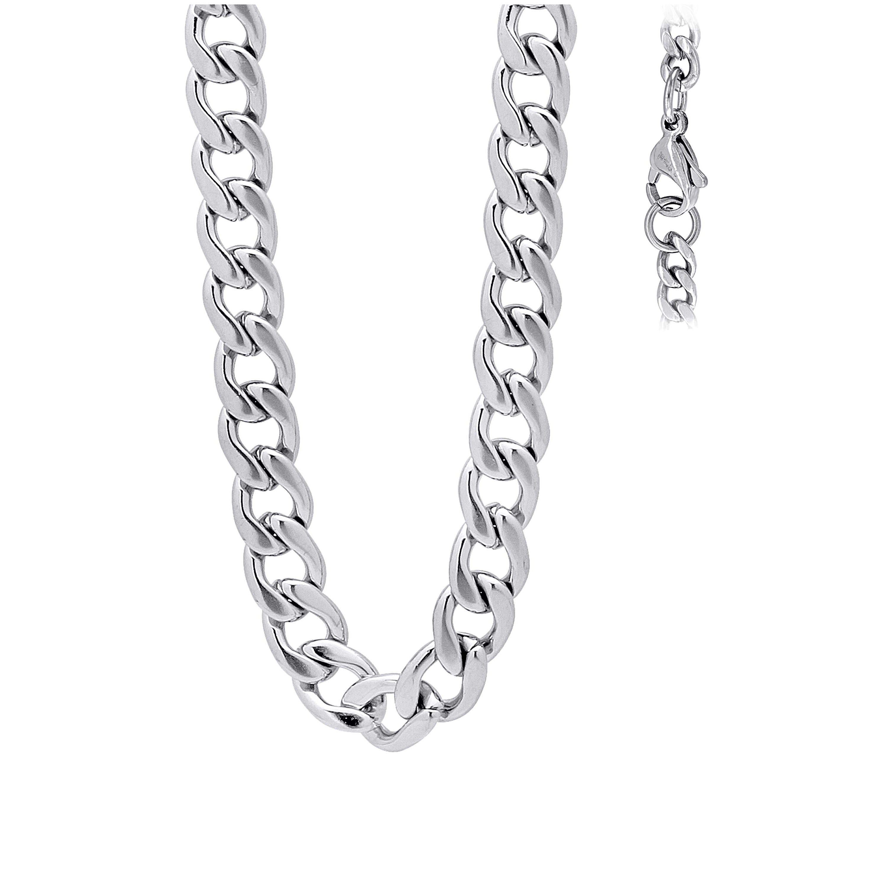 Stainless Steel Unisex 7mm 16 Inches Cuban Fashion Link Chain Necklace ...