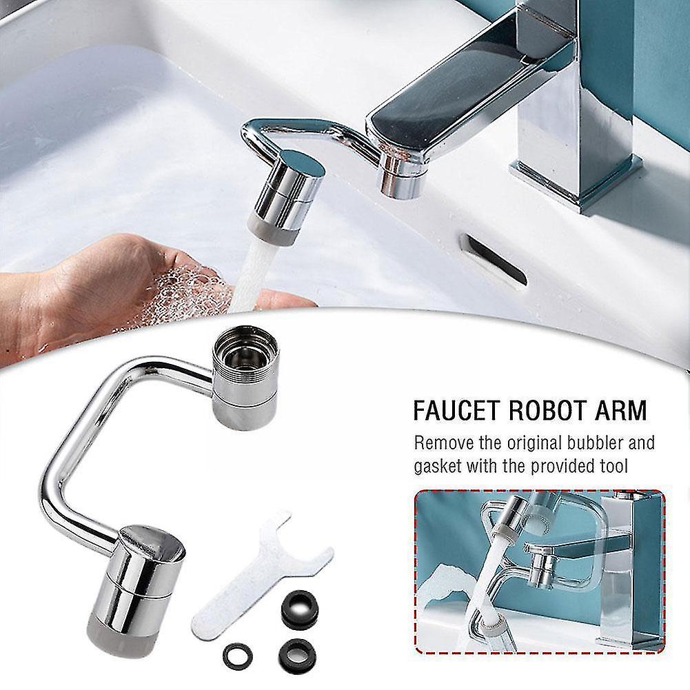 Stainless Steel Universal 1080rotating Faucet Robotic Arm Aerator ...