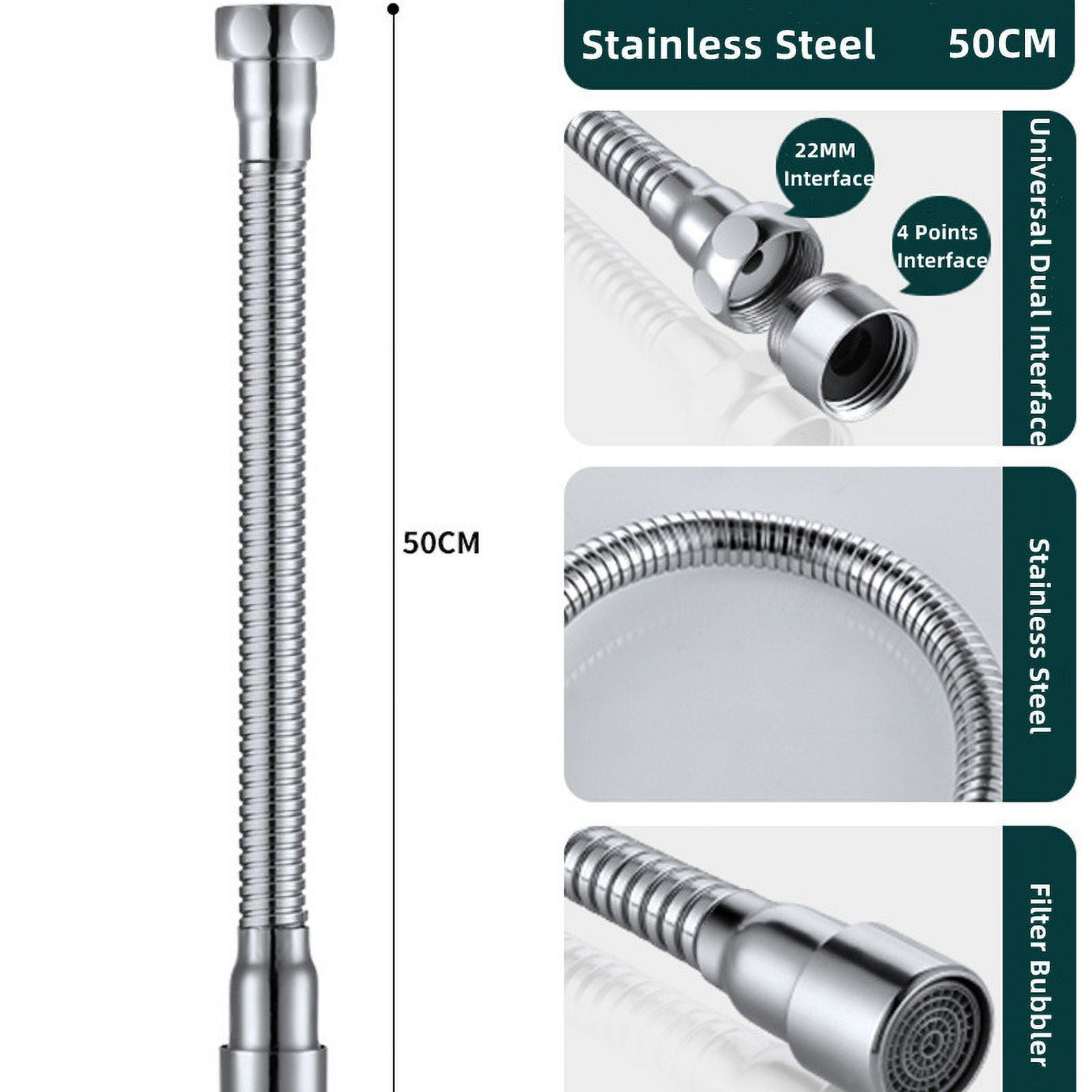 Stainless Steel Universal Faucet Extender 360掳 Rotation Kitchen Anti ...