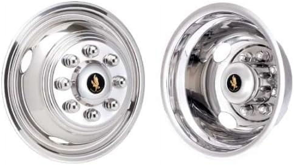 Stainless Steel Universal Snap On Style Simulators for 16" 8 Lug 4 Hole ...