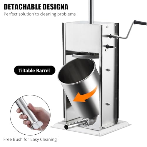 Stainless Steel Upright Sausage Stuffing Machine - 10/15/25L Benchtop ...