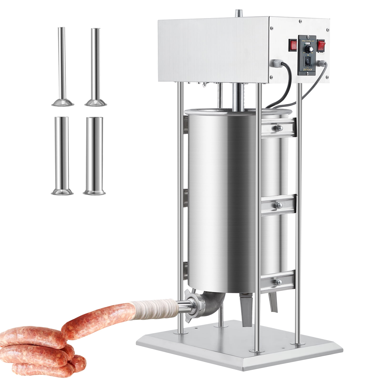 Stainless Steel Upright Sausage Stuffing Machine - Silver, Dual Speed ...