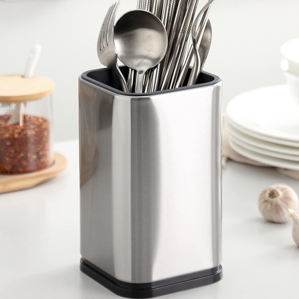 "Fixdono Stainless Steel Utensil Holder, Rust-Resistant Utensil Caddy ...