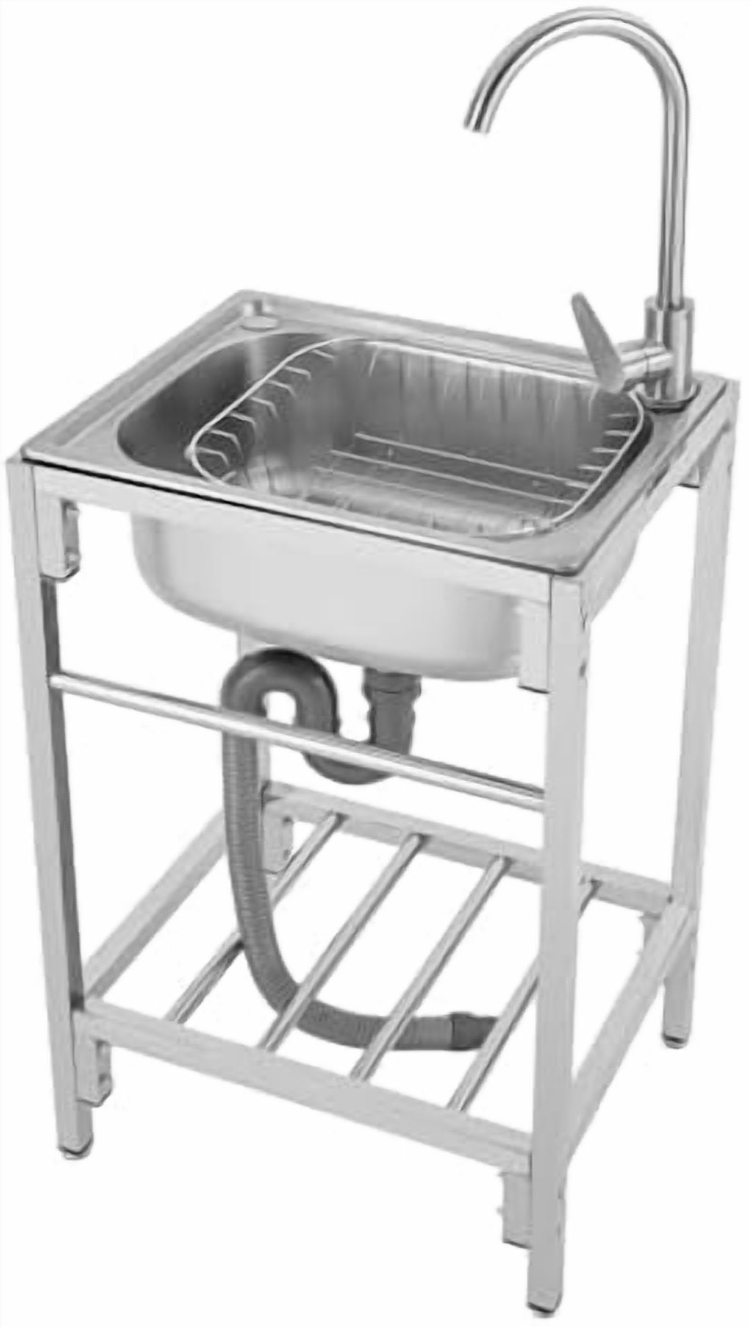 Stainless Steel Utility Sink, 1 Compartment Small Utility Sink Free ...
