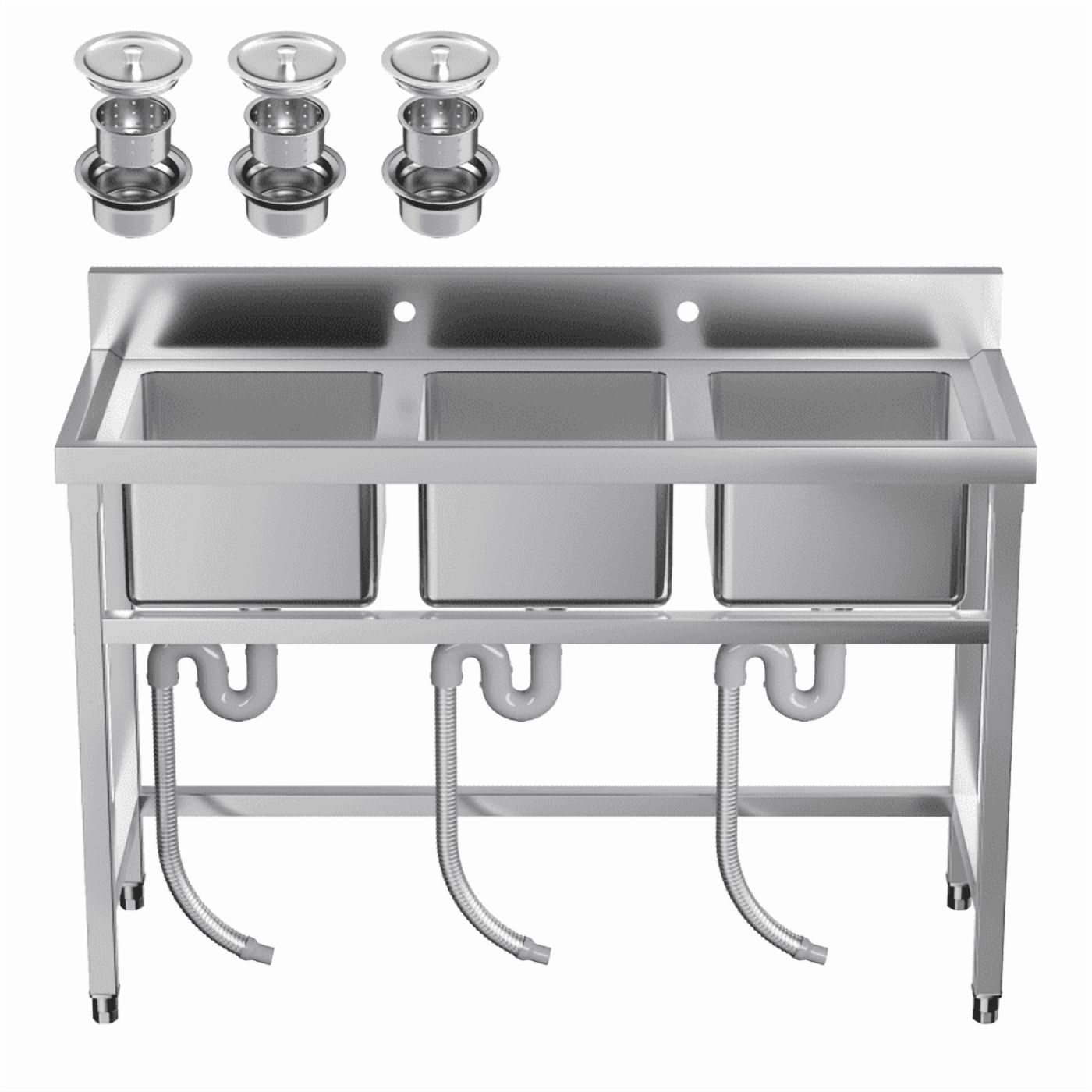 Stainless Steel Utility Sink, Corrosion-Resistant, Quick Drainage, 550 ...