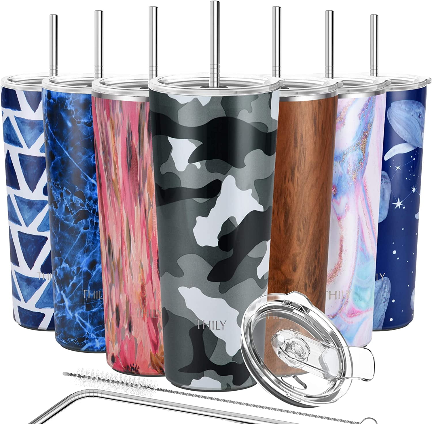 Stainless Steel Vacuum Insulated Tumbler Thily Travel Mug 26 Oz
