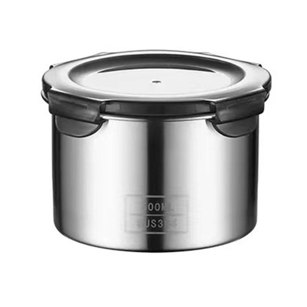 Stainless Steel Vacuum Sealed Food Storage Container Airtight Canister for Coffee Sugar Flour ...