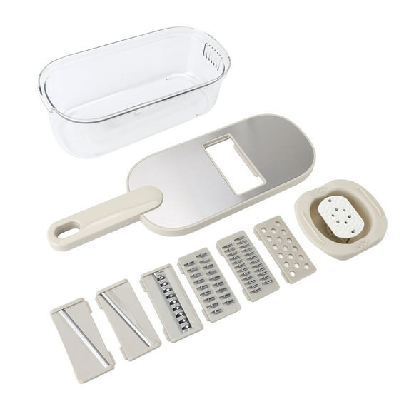 Stainless Steel Vegetable Chopper W/ Container, Grate, Slice Easily ...