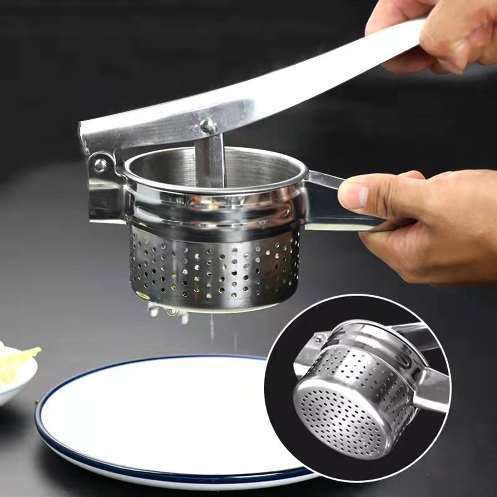 Stainless Steel Vegetable Fruit Press | Manual Hand-Press Juicer ...