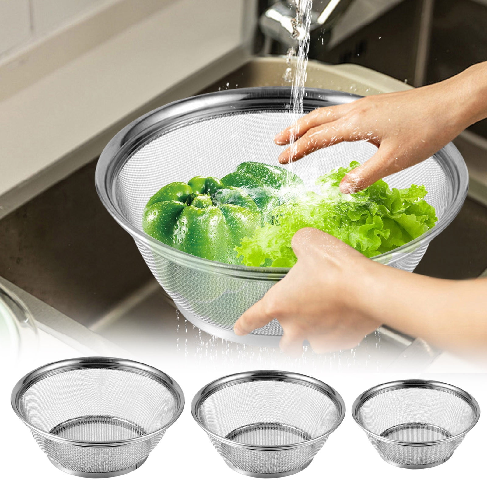 Stainless Steel Vegetable Washing Basin | Heavy-Duty Kitchen Drainage ...