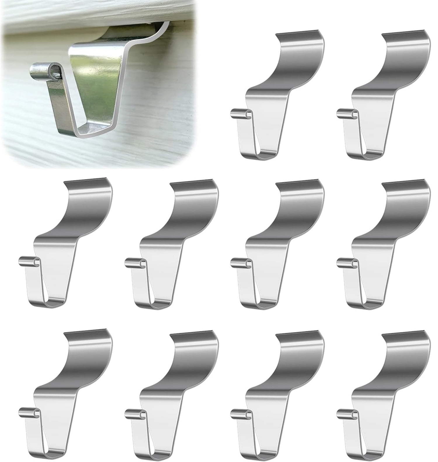 Stainless Steel Vinyl Siding Hooks Hanger,Happon 10 Pack No Hole Siding ...