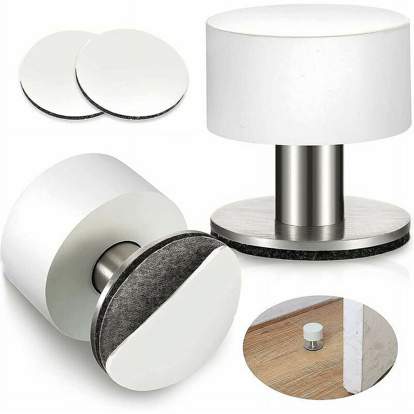 Stainless Steel Wall Door Stopper Latch with Adhesive Tape and Screws ...