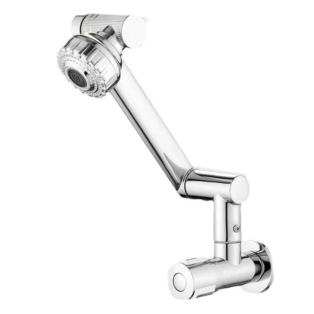 Stainless Steel Wall Mounted Faucet 1080° Rotating Single Cold Shower ...