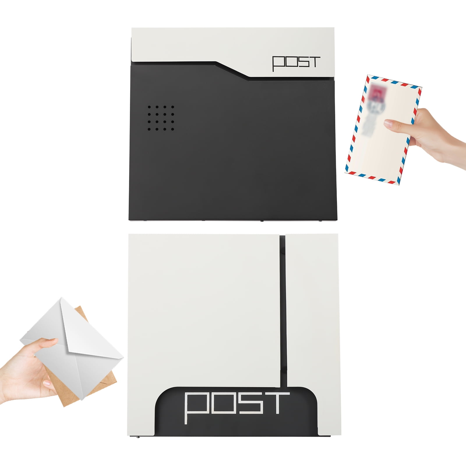 Stainless Steel Wall Mounted Mail Letter Post Box Villa Outdoor ...