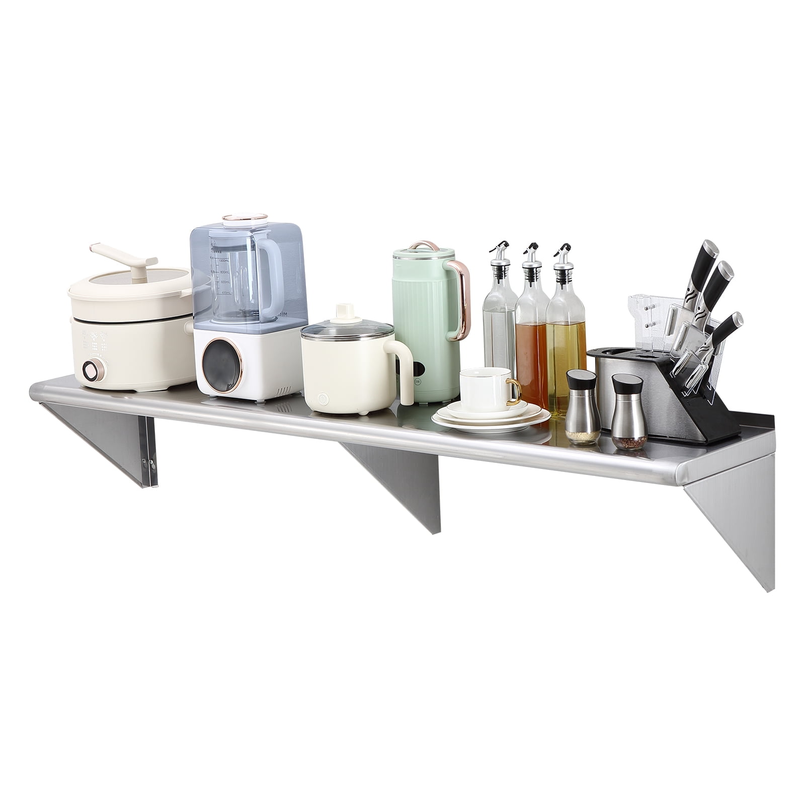 Stainless Steel Wall Mounted Shelf 12 x 60”, , Commercial Wall Shelf ...