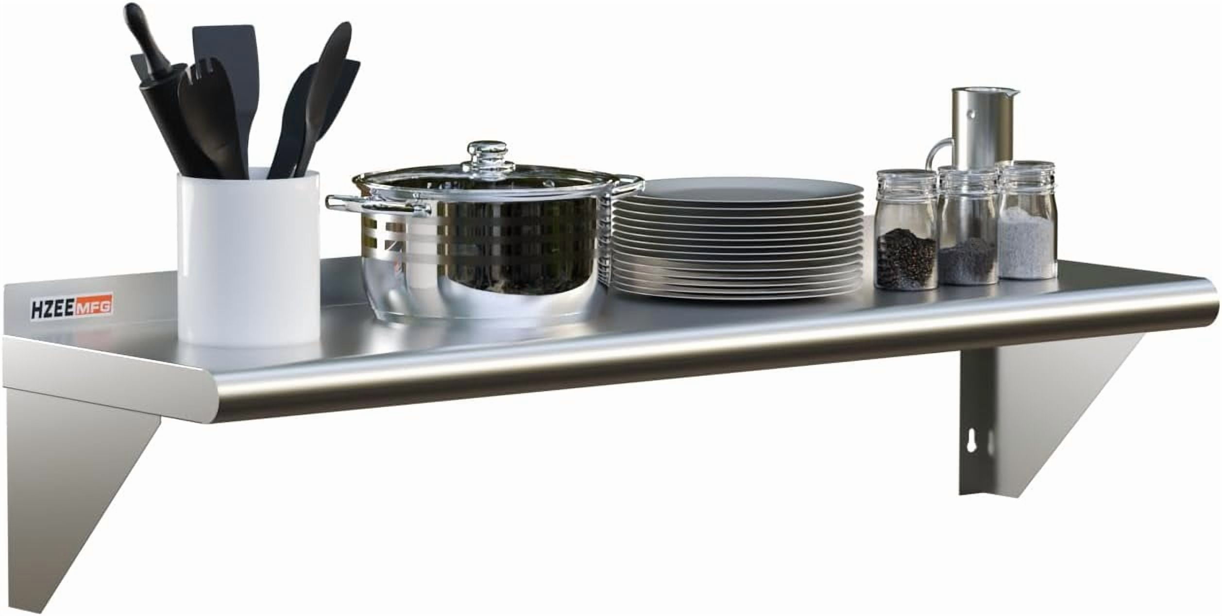 Stainless Steel Wall Mounted Shelf 14x48 inches 4ft, Commercial Food ...