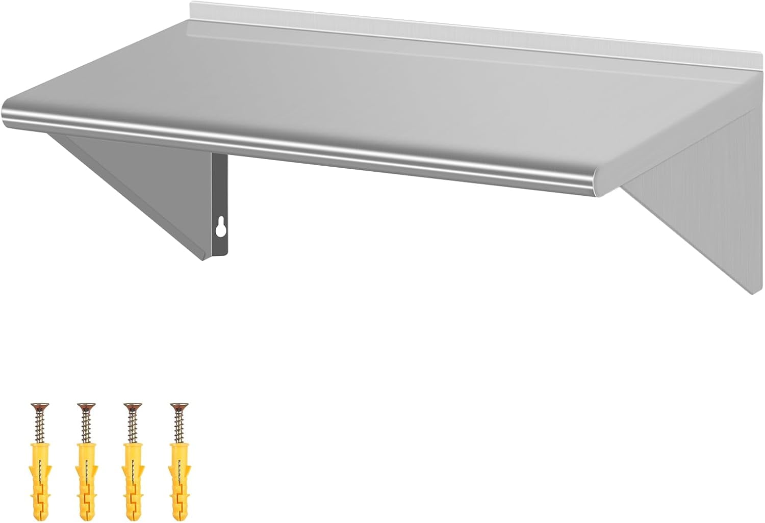 Stainless Steel Wall Mounted Shelves, Floating Shelving with Brackets ...