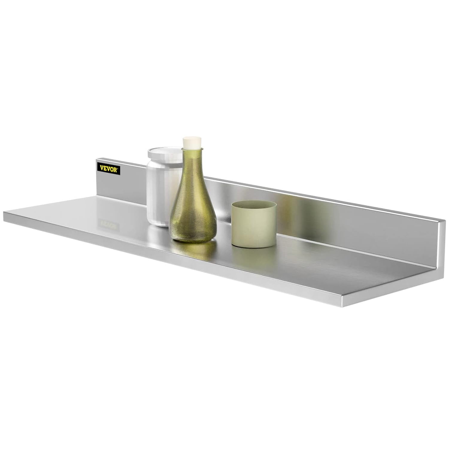 Stainless Steel Wall Shelf, Max. 44 lbs Load Capacity Heavy-Duty ...