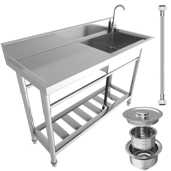 Stainless Steel Wash Sink (Single Bowl), Featuring Durable Worktop ...